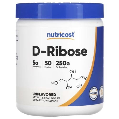 Nutricost, D-рибоза, без добавок, 250 г (8,8 унции) купить в интернет ...